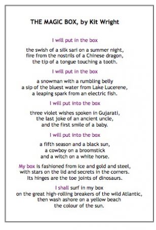 P7 'Magic Box' poems.